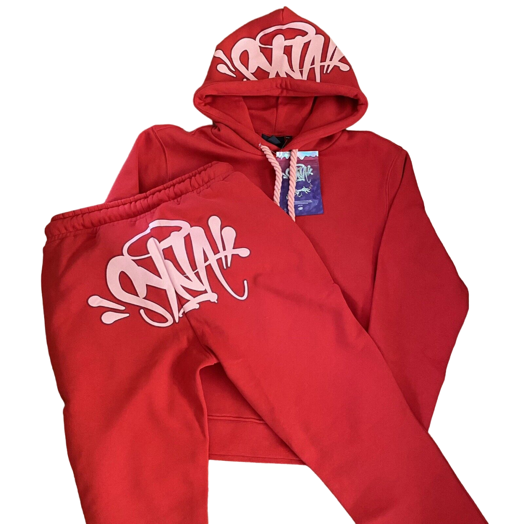 Syna World Tracksuit - (RED) – Violence Fashion